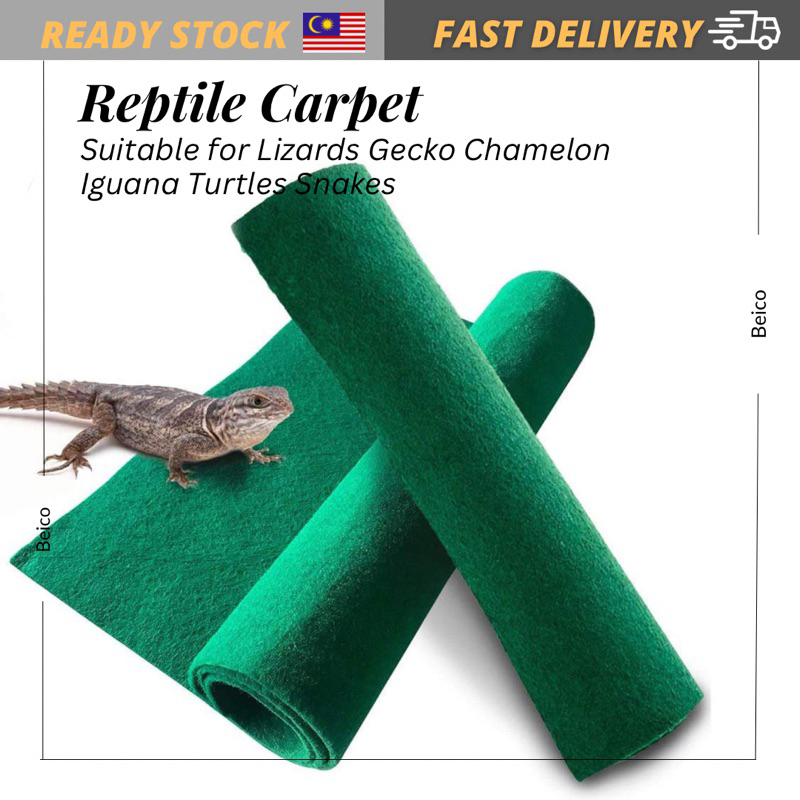 Reptile Carpet Terrarium Substrate Liner Pet Habitat Bedding Soft Green ...