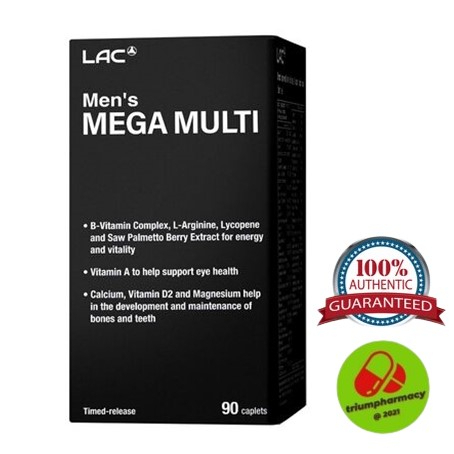 LAC Men's Mega Multi (90 Caplets) (Exp Date: 3/25) | Shopee Malaysia