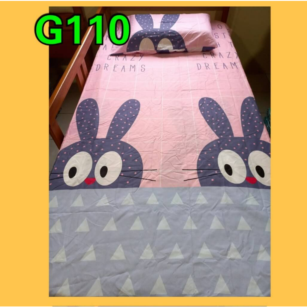 Single Cadar Tilam Fitted Getah /Sarung Tilam 2in1 Cotton Bedsheet/Kain ...