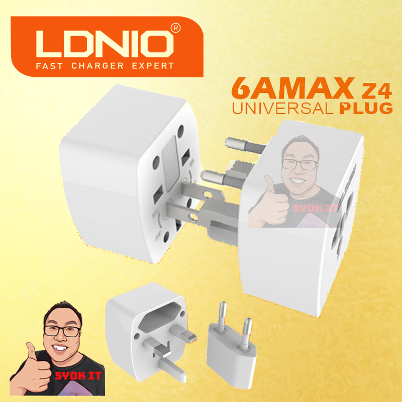 LDNIO Z4 Universal Plug 6AMAX Lightweight ABS V0 with Silkworm Wing ...