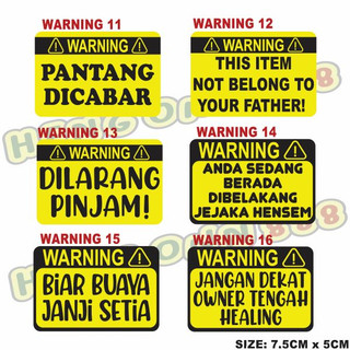 STICKER AMARAN+WARNING🔥Cutting Sticker🔥MORE THAN 10 DESIGN 🔥READY STOCK ...