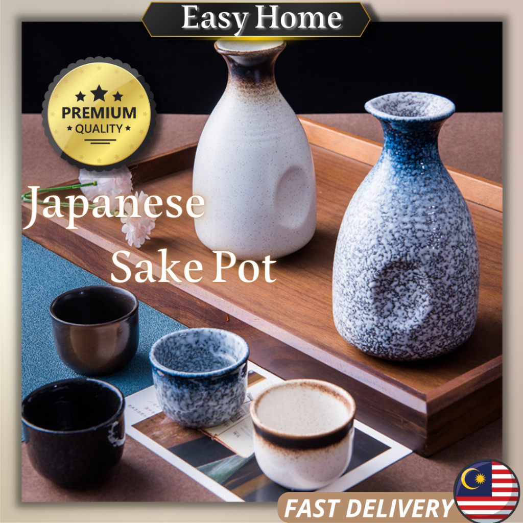 【EasyHome】Japanese Style Sake Pot Sake Cup Sake Bottle Set Soju ...