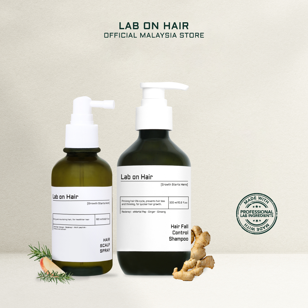 Lab On Hair Anti Hair Loss Scalp Spray + HairFall Shampoo - Root ...