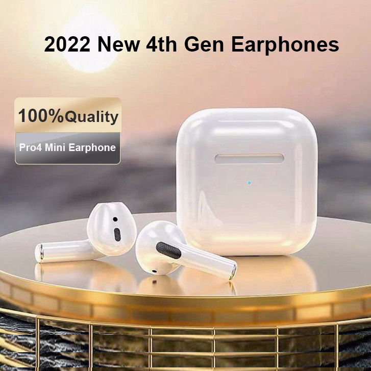 Pro 4 Wireless Bluetooth Earphone TWS Headphones HiFi Music Earbuds ...