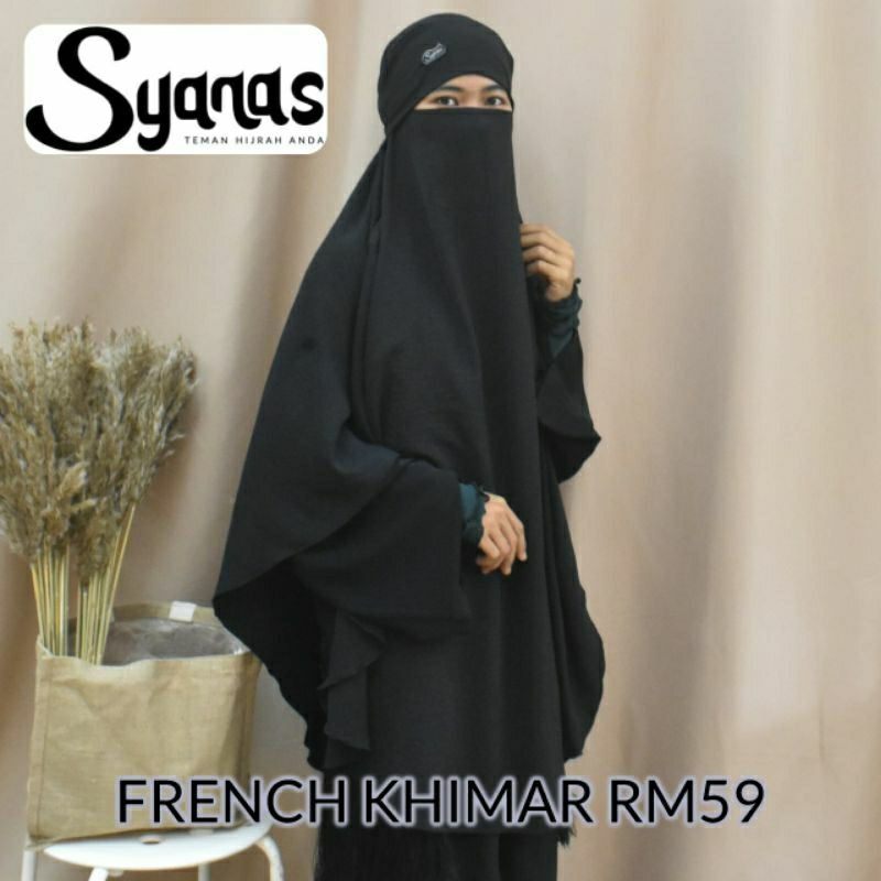 FRENCH KHIMAR BIDANG 80/70/60/50 INCI BY SYANAS TEMAN HIJRAH ANDA ...