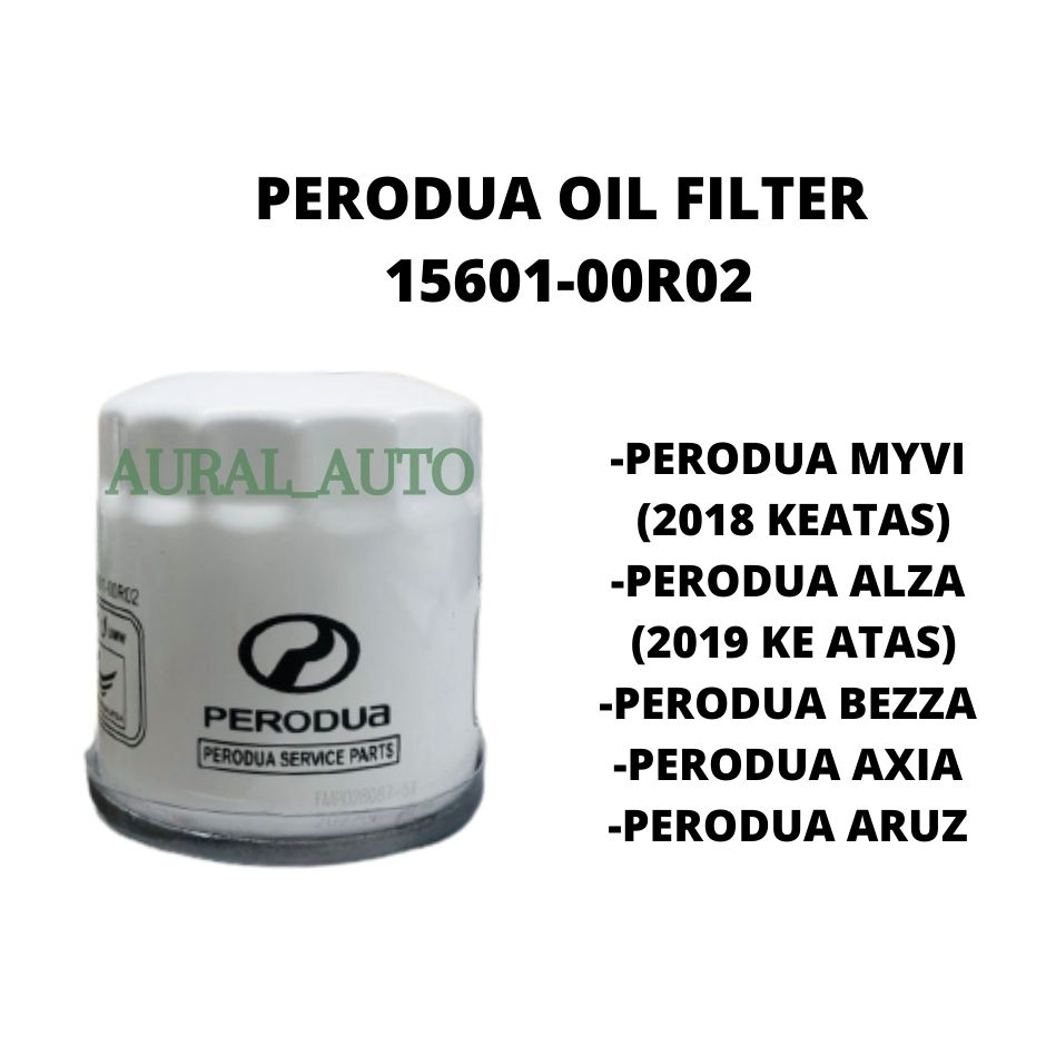 Perodua Oil Filter 15601-00R02 For Perodua Myvi Alza Bezza Axia Aruz ...