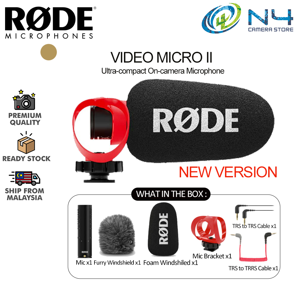 RODE VideoMicro II Ultra-compact On-camera Microphone For Camera ...