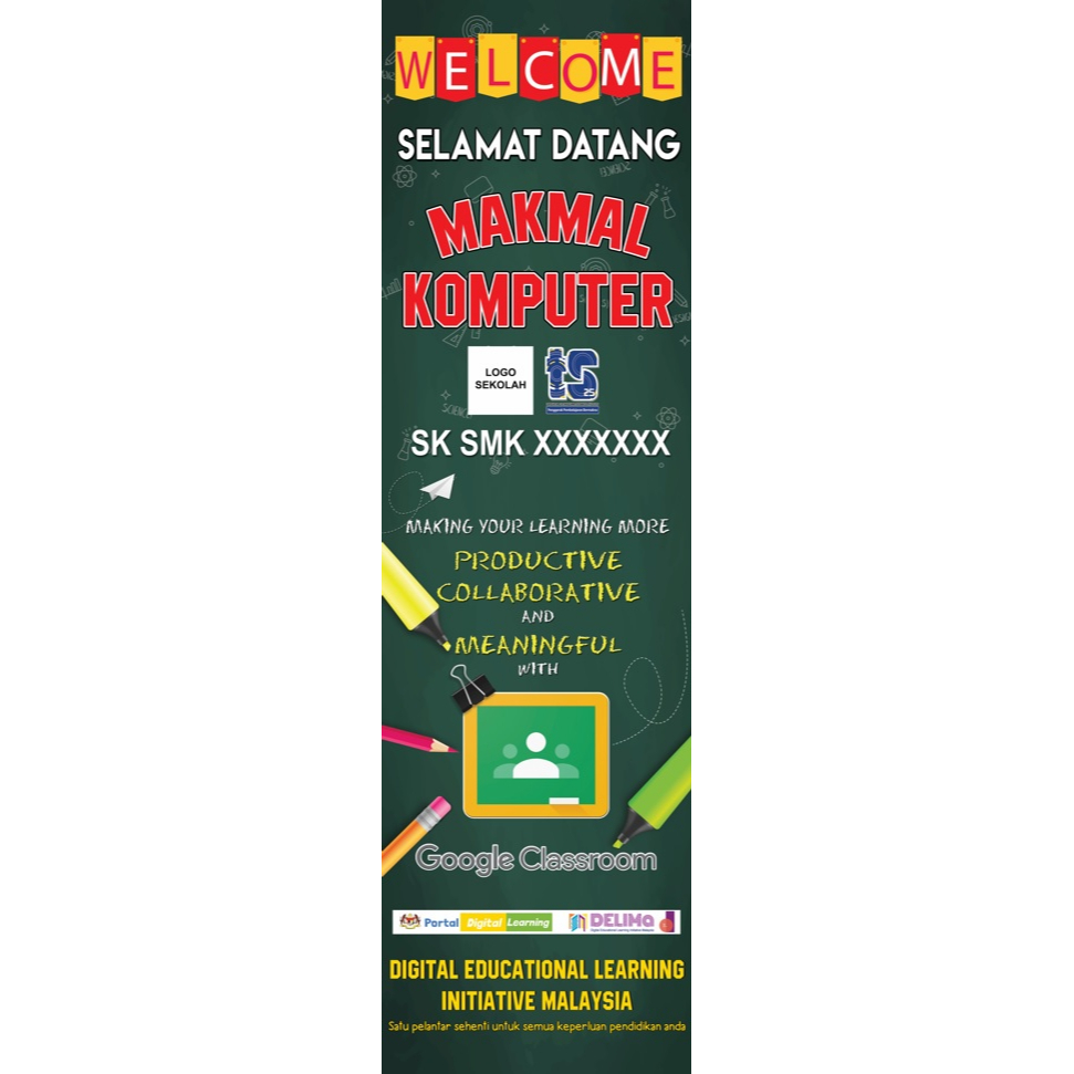 SET BANNER PINTU SELAMAT DATANG & PERATURAN MAKMAL KOMPUTER UNTUK ...
