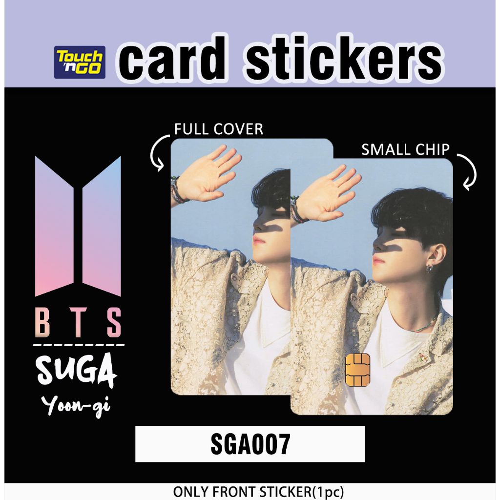 SUGA STICKER - BTS CARD STICKER - TNGO CARD STICKER - STICKER ONLY ...