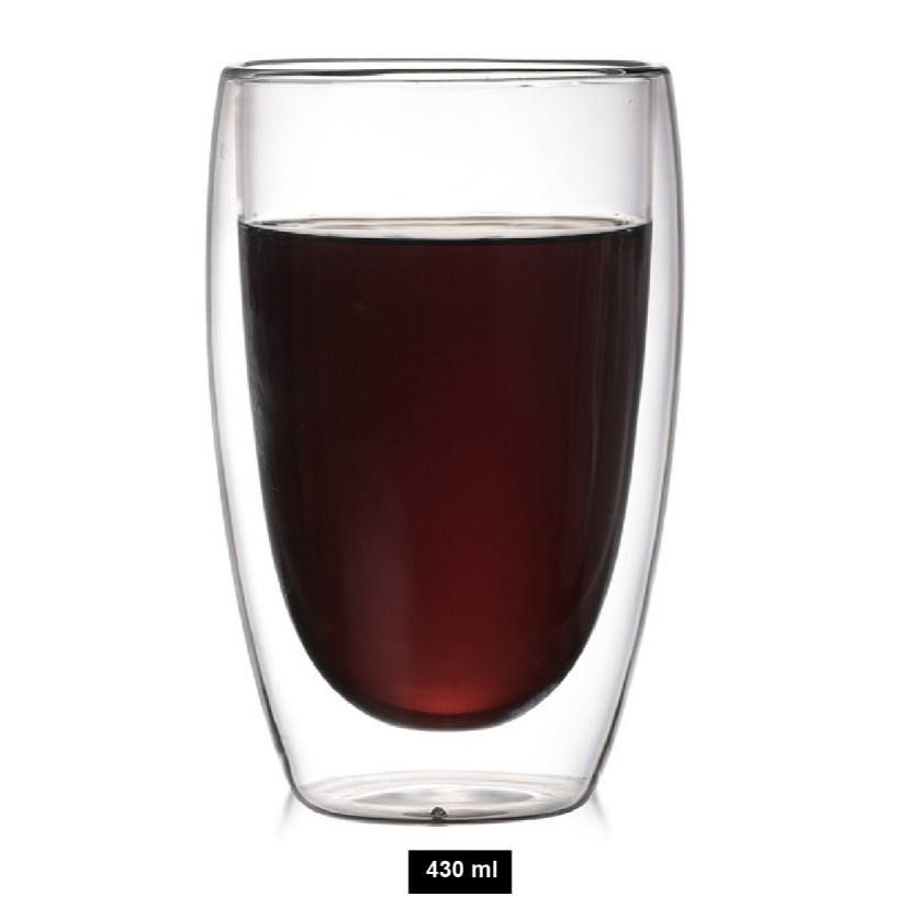 (Ready Stock)Coffee Espresso Tea Double Wall Borosilicate Glass Cup Mug Handle 80ml 150ml 250ml ...