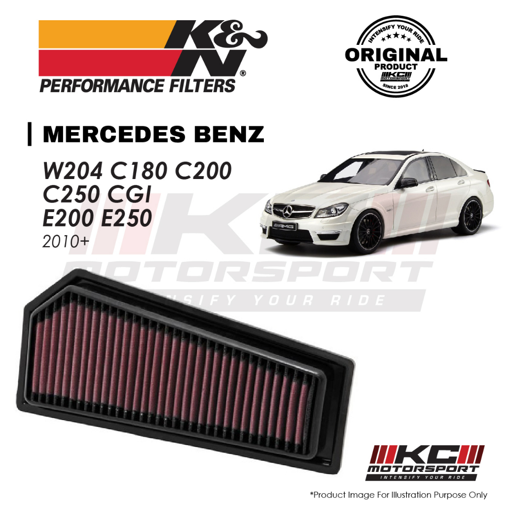 Mercedes Benz W204 C180 C200 C250 CGI / E200 E250 2010+ - K&N KN Drop ...