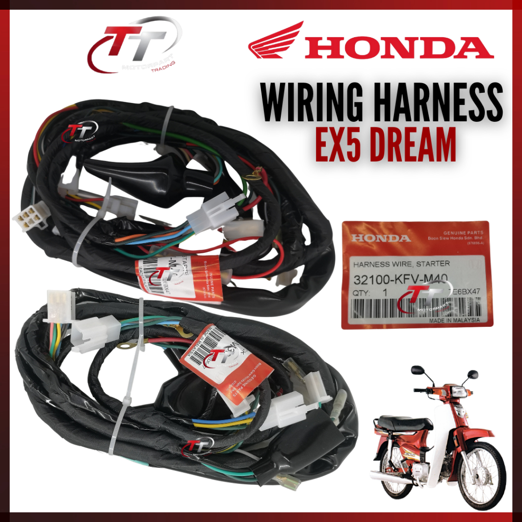 HONDA EX5 DREAM KICK ELECTRIC STARTER WIRING HARNESS COMPLETE SET WIRE ...