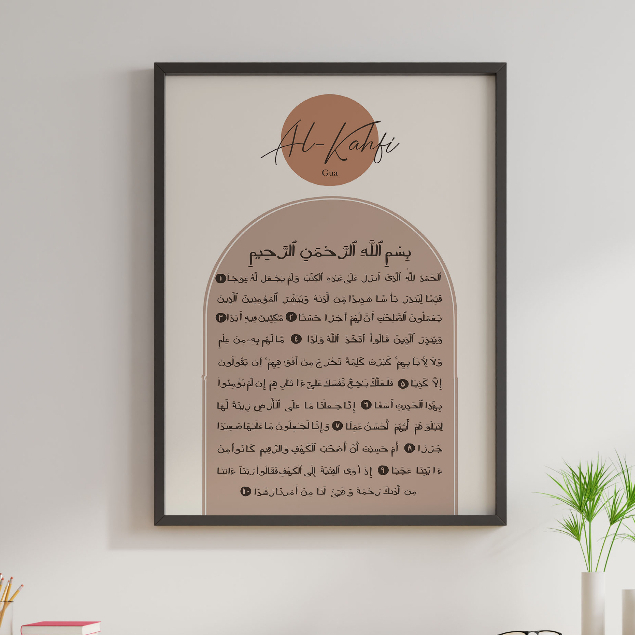 Surah AL KAHFI 10 Ayat Awal Poster dengan frame size A4/A3 by ...