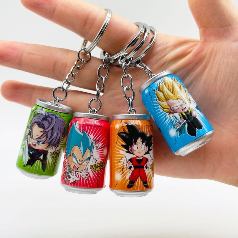 Tin dragon ball botol Creative simulation beverage bottle key chain ...