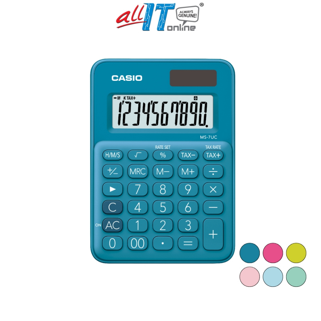 Casio MS-7UC Colorful Series Calculator | Shopee Malaysia