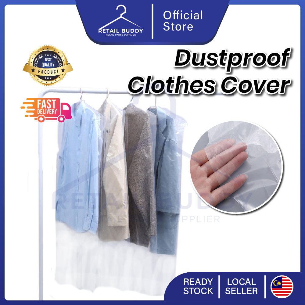 Reusable Clothes Plastic Dust Cover Clear Dustproof Cloth Cover Sarung ...
