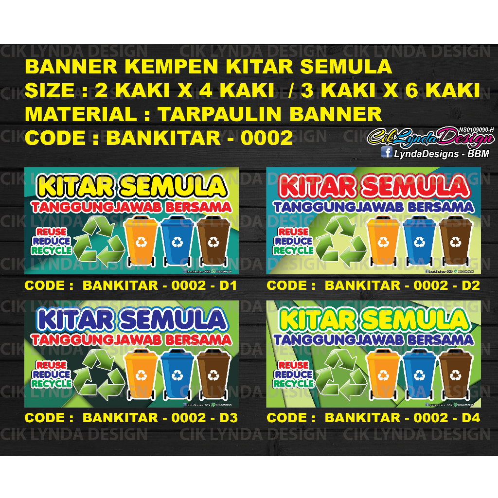 PRE-ORDER - BANNER KITAR SEMULA (3R) SEKOLAH - 3 KAKI X 6 KAKI | Shopee ...