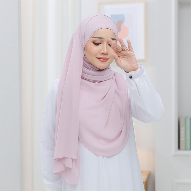 Zephia Tudung Shawl Curve Muna Ombra Plain Panjang Tudung (190m x 70cm) tudung murah tudung ...
