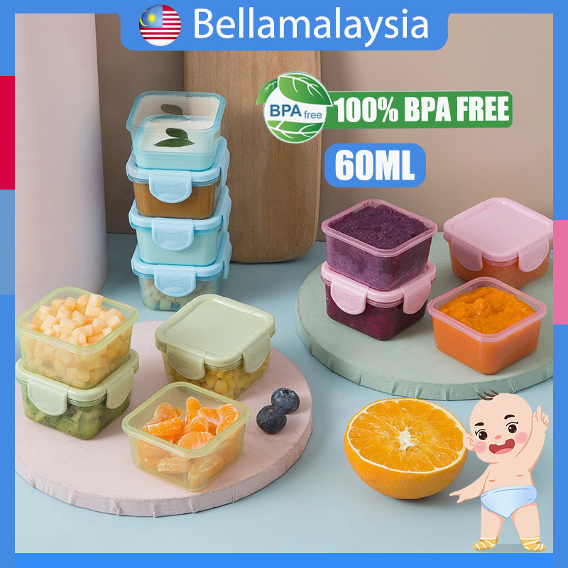 60ML Baby Food Storage Box Baby Food Containers Toddler Snack Container ...