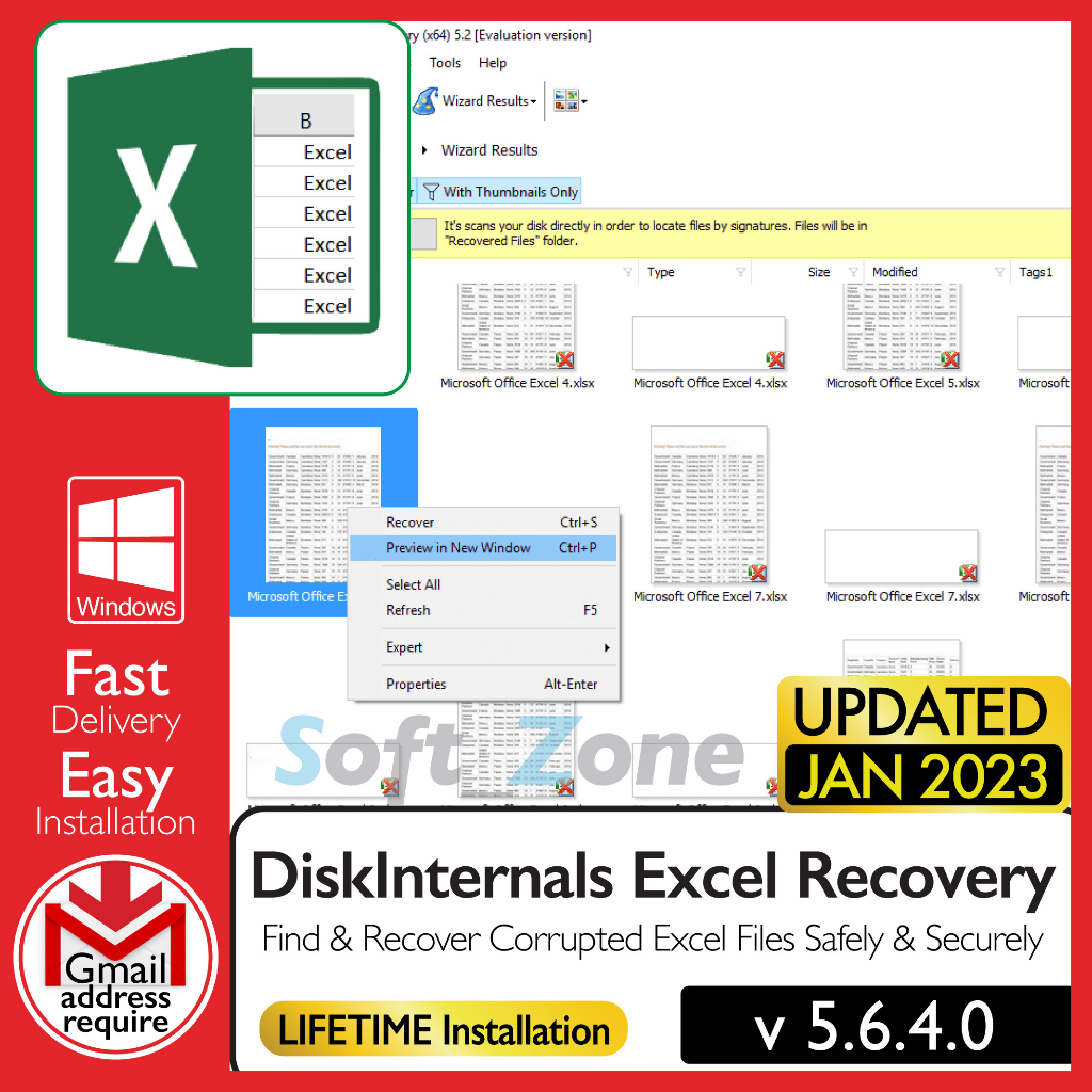 DiskInternals Excel Recovery 5.6.4.0 - Find & Recover Corrupted Excel Files Safely & Securely ...
