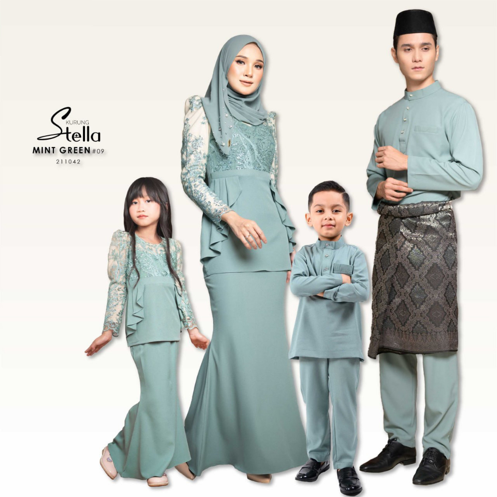 Terbaru Baju Raya 2023 | STELLA | MINT GREEN | Sedondon Family Baju ...