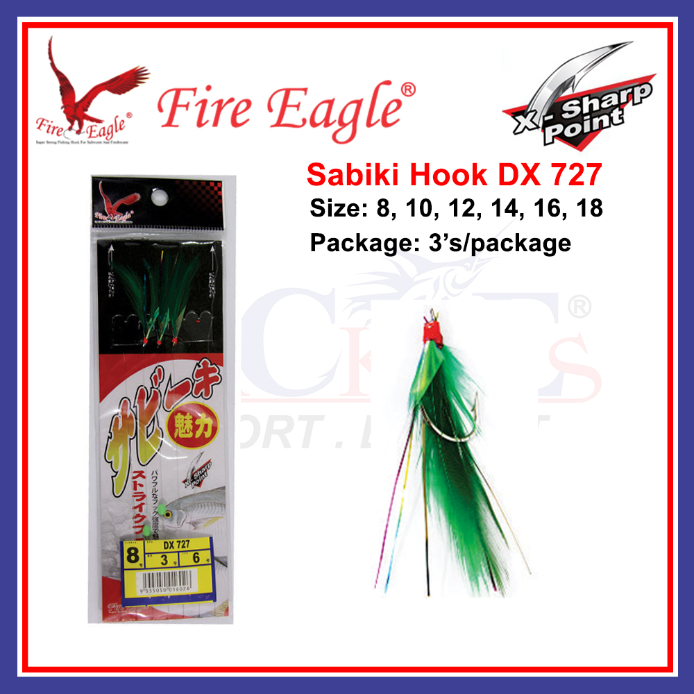 Fire Eagle Sabiki Hook DX 727 Apollo Hook Live Bait Fishing Matakail ...