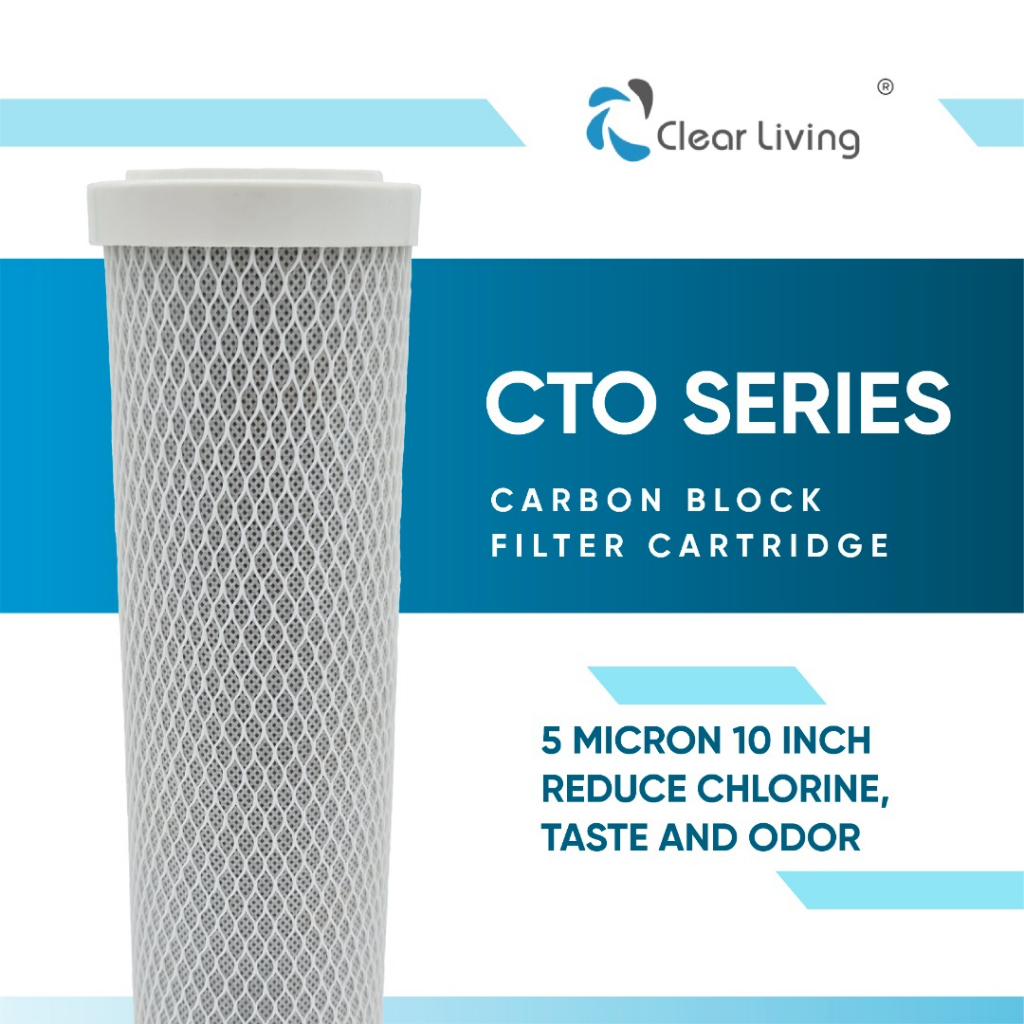 Cleanwash CTO Filter Cartridge Activated Carbon Water Purifier Filter ...