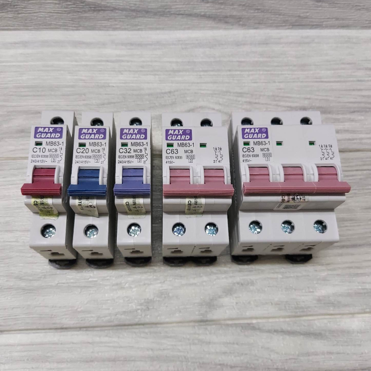 【SIRIM】SAFETY MAXGUARD MCB 1/2POLE 10A/20A/32A/63A SINGLE /3 PHASE Miniature Circuit Breaker ...