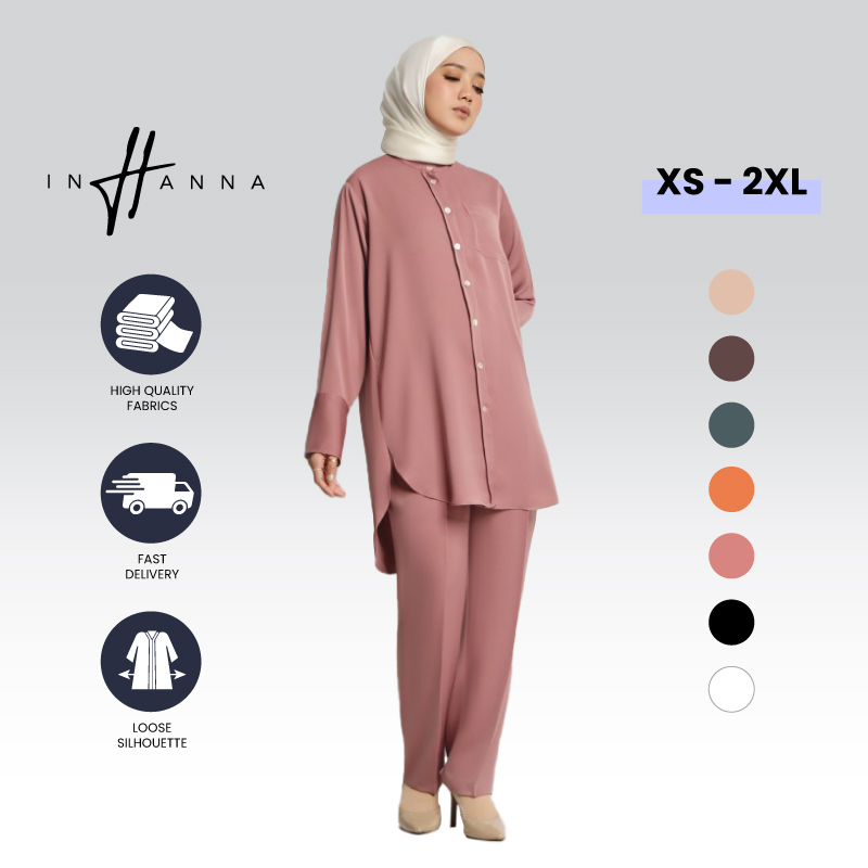 INHANNA Nuura Shell Button Shirt (Top) | Shopee Malaysia