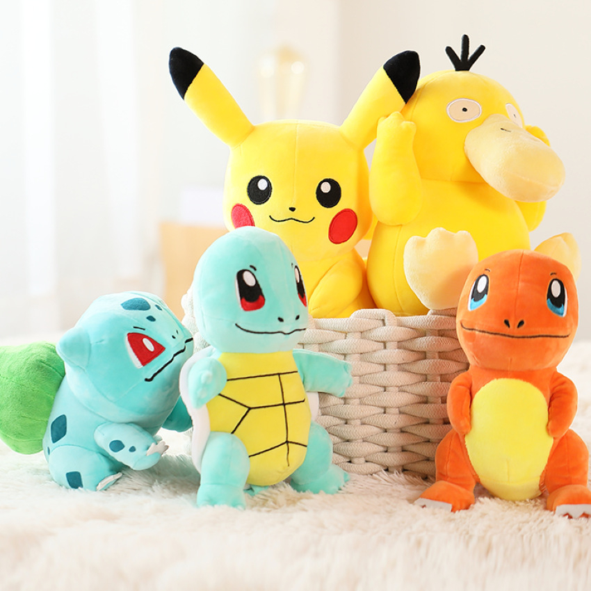Pokemon plush toy Pikachu Doll Charmander Squirtle Bulbasour plushie ...