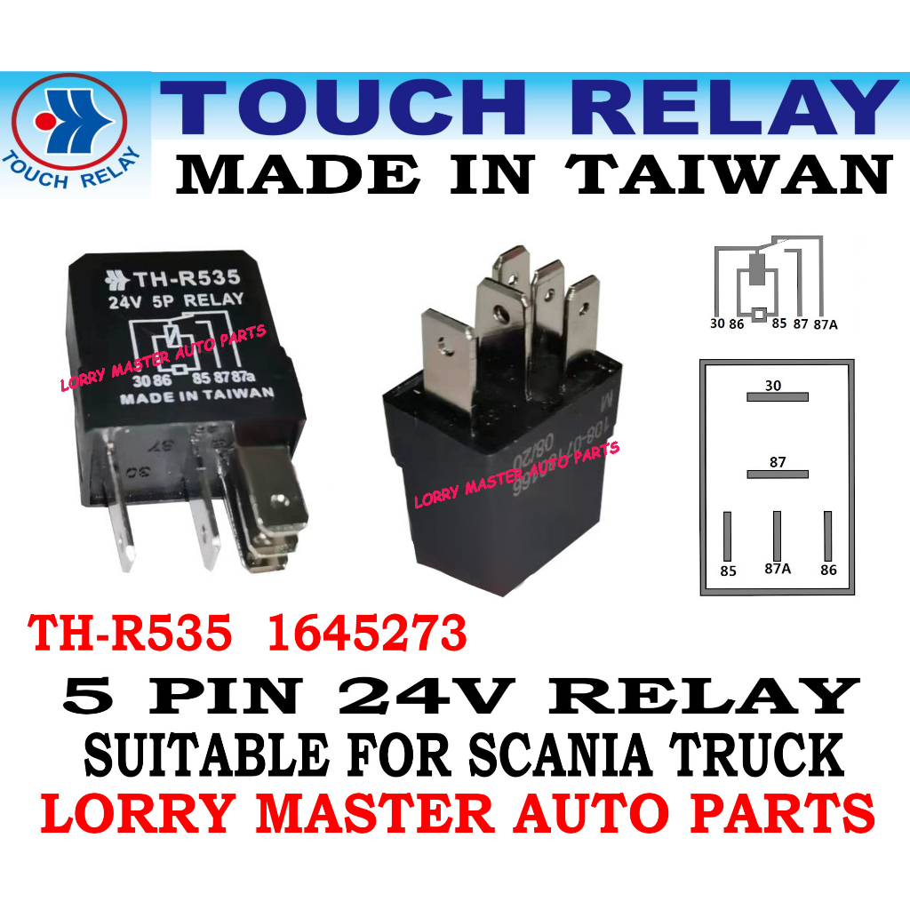 TH-R535 1645273 5PIN 24V RELAY , POWER RELAY HEAD LAMP RELAY SUITABLE ...