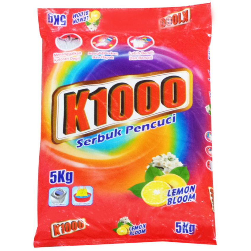 K1000 Detergent Powder Lemon 5kg | Shopee Malaysia