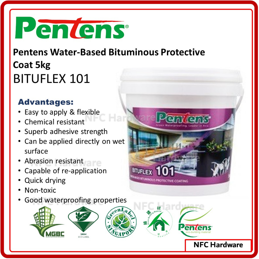 PENTENS BITUFLEX 101 Water-Based Bituminous Protective Coating 5kg ...