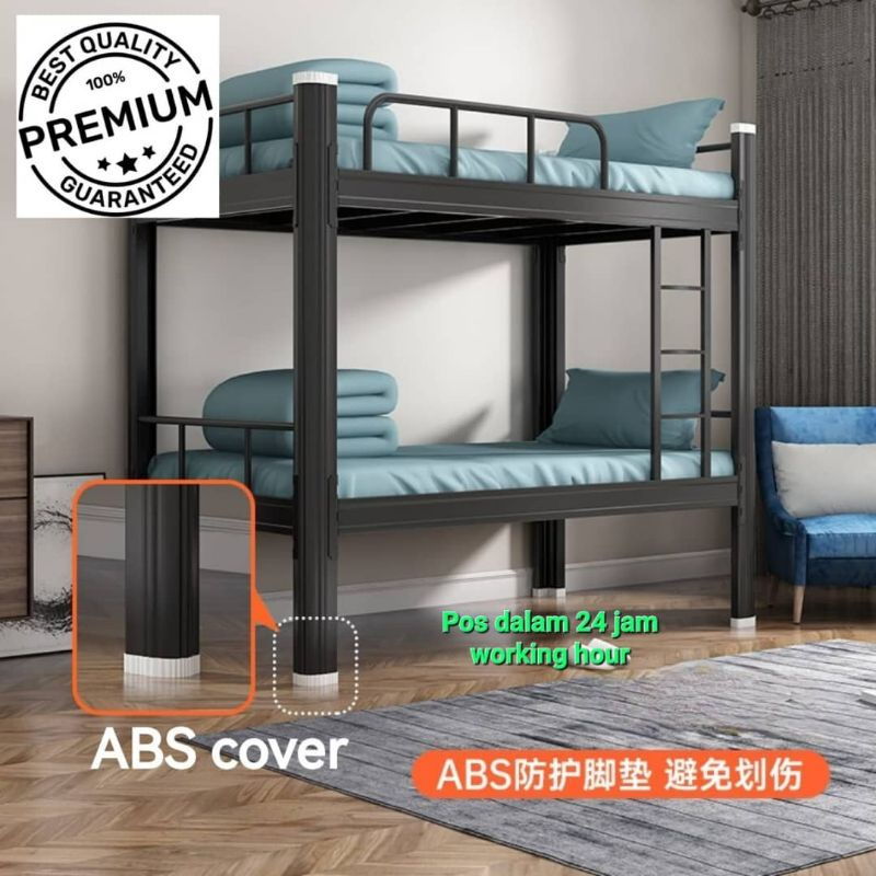 Katil Dua Tingkat Premium Heavy Duty Bed Frame Extra Thick Steel Double ...