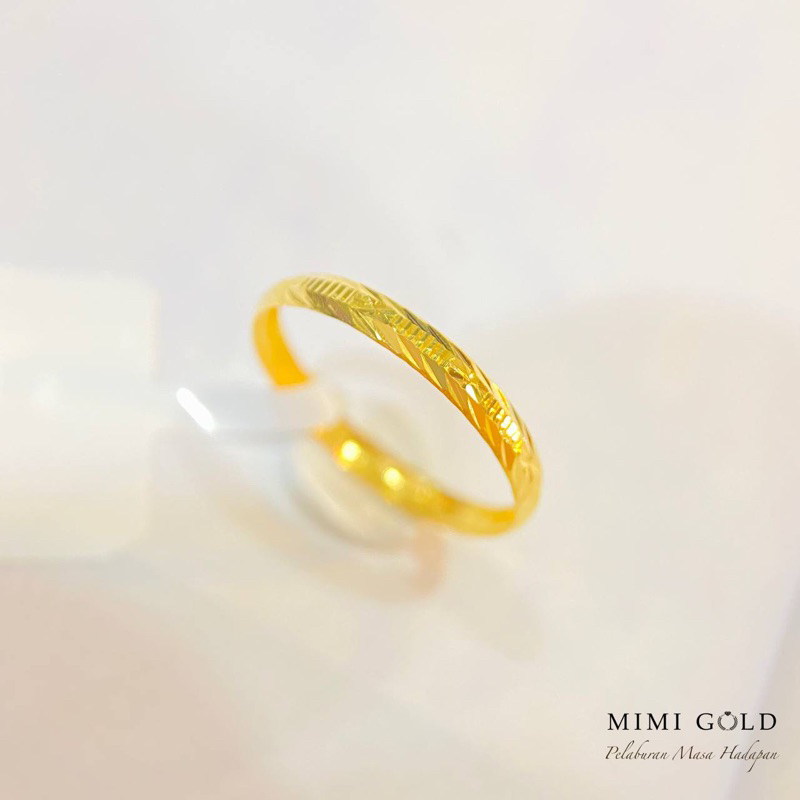 Cincin Belah Rotan Kosong 0.3 Emas 916 (N) | Shopee Malaysia