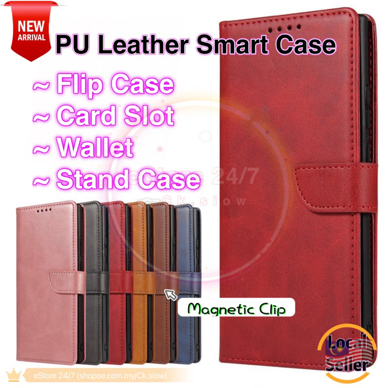 Redmi A1 9A 9C 9T 10 10A 10C PU Leather Flip Wallet Card Slot Stand Pouch Shock Drop Case ...