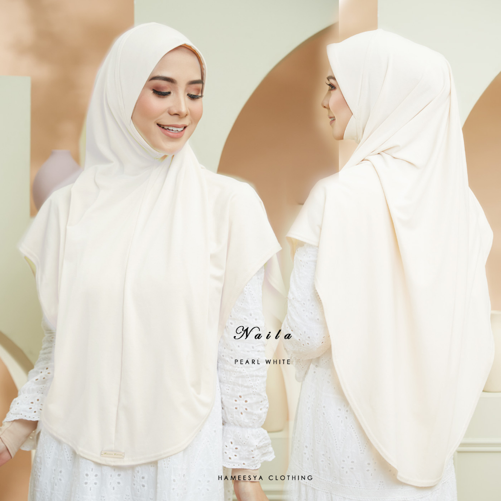 Tudung Labuh Cotton NAILA Tudung Berdagu Tudung Ironless Tudung Sarung ...