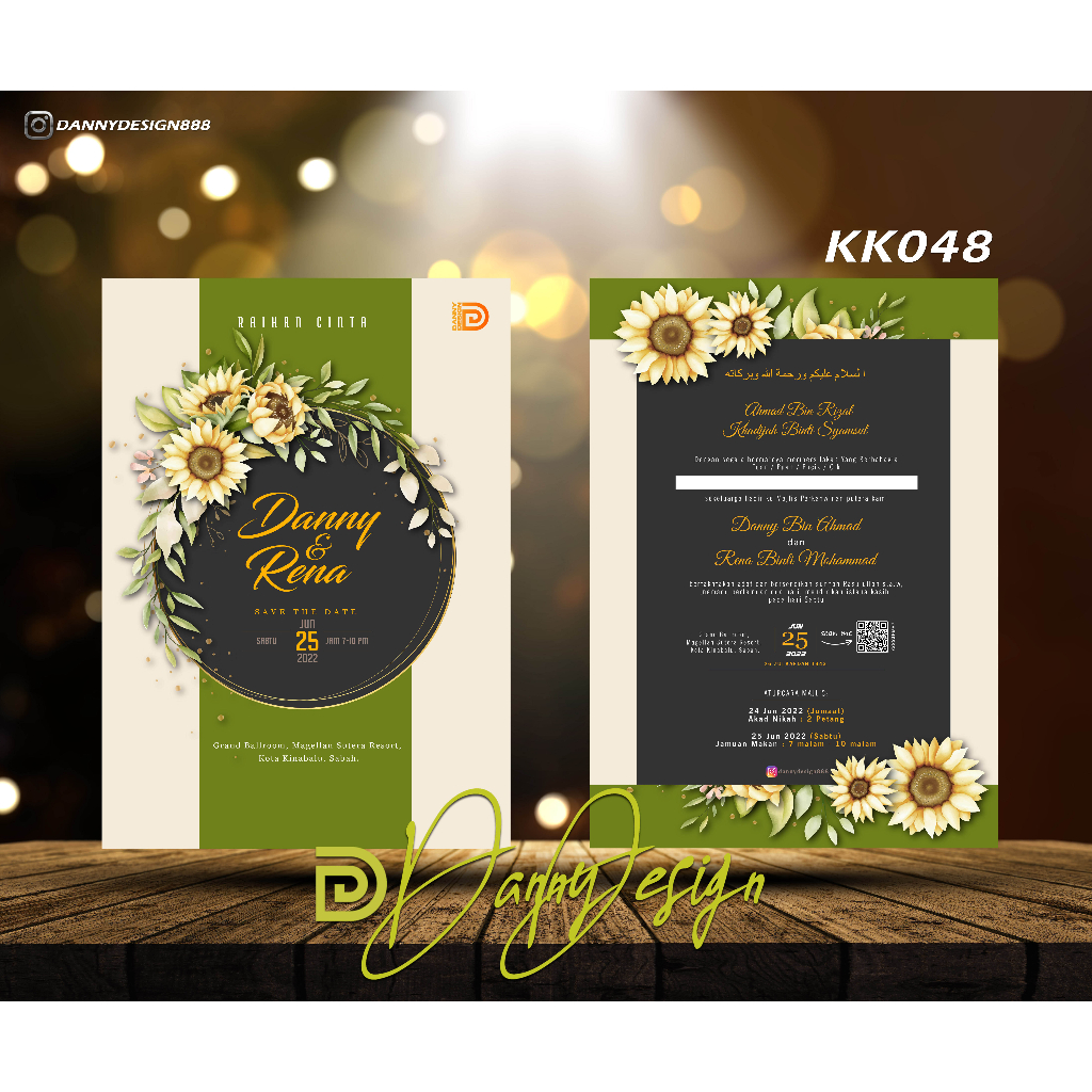 Kad Kahwin SoftCopy Kod No KK048 | Shopee Malaysia