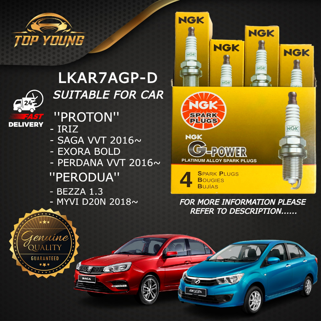 PROTON IRIZ / SAGA VVT / BEZZA 1.3 / MYVI NGK G-POWER PLATINUM SPARK ...