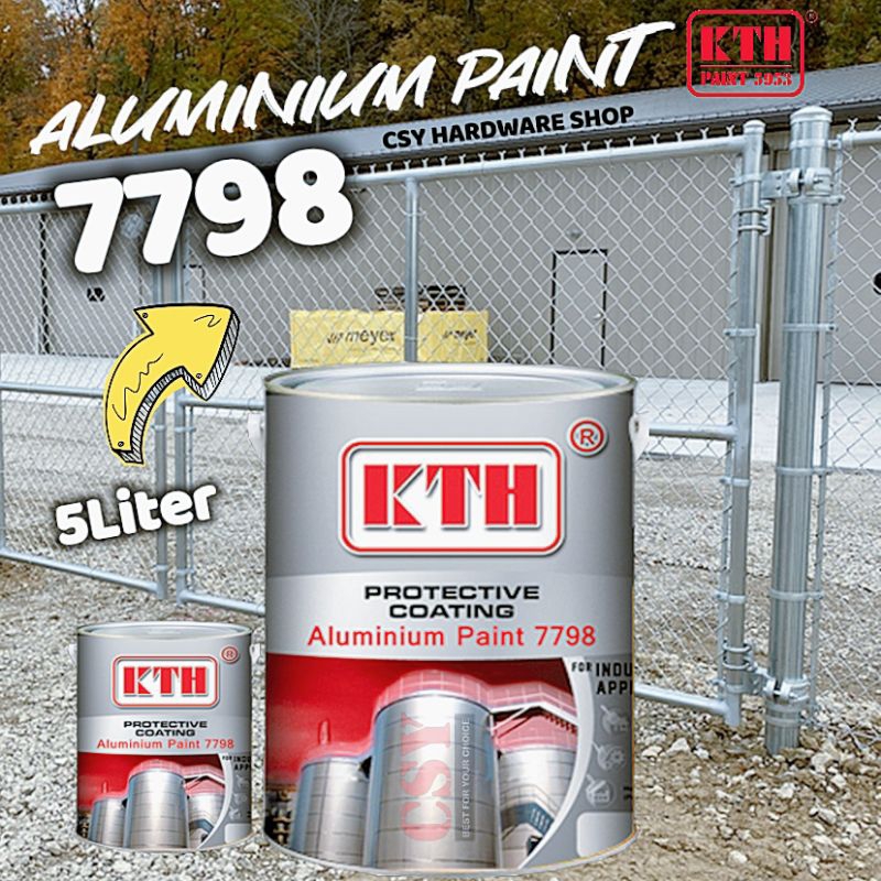 KTH Aluminium Paint 7798 5Liter / Cat Aluminum / Cat besi | Shopee Malaysia
