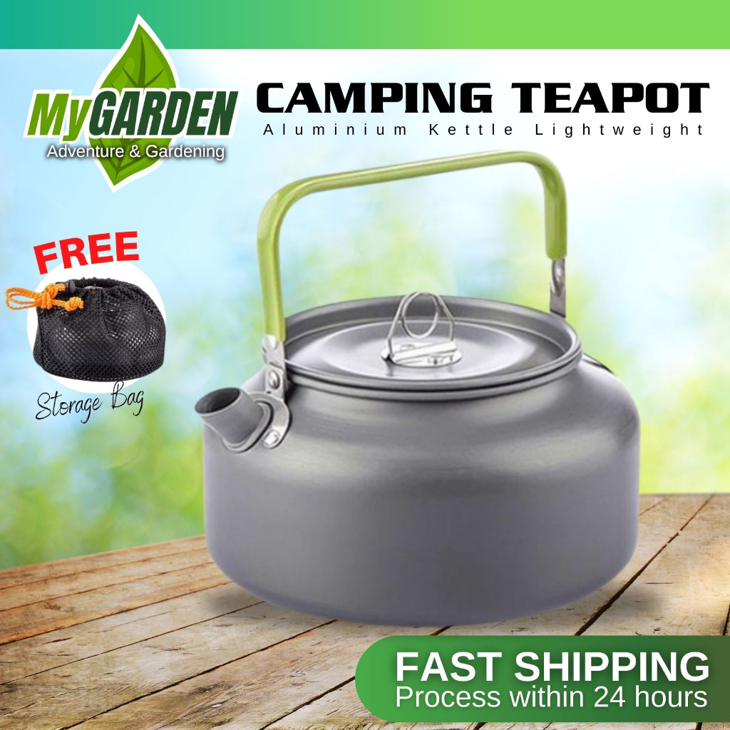 1.8L Camping Teapot Aluminium Kettle Lightweight Portable Khemah ...