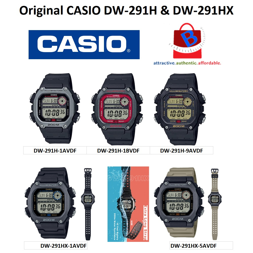 CASIO DW-291H DW-291HX Series Original & Original Jam Tangan Lelaki ...