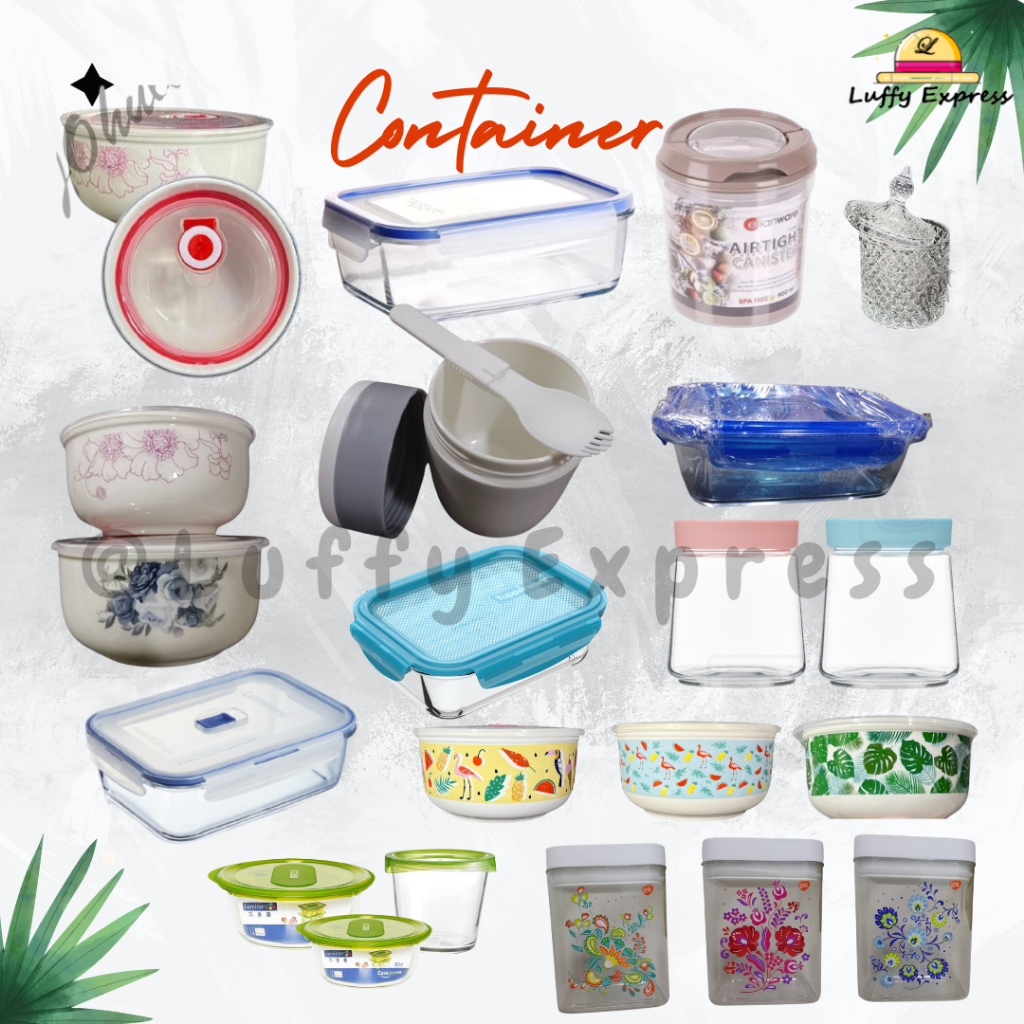 Luminarc Tupperware Air Tight and Bowl Container Ceramic with lid cover ...