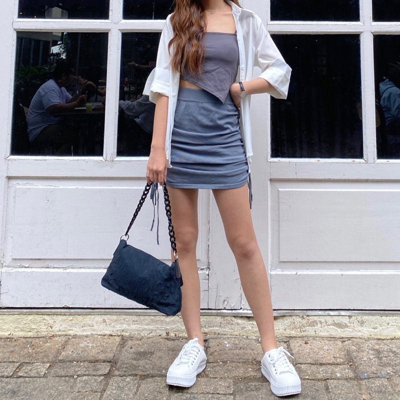 HVE [READY STOCK] | skirt bottom midi skirt female office lady ol wear ...