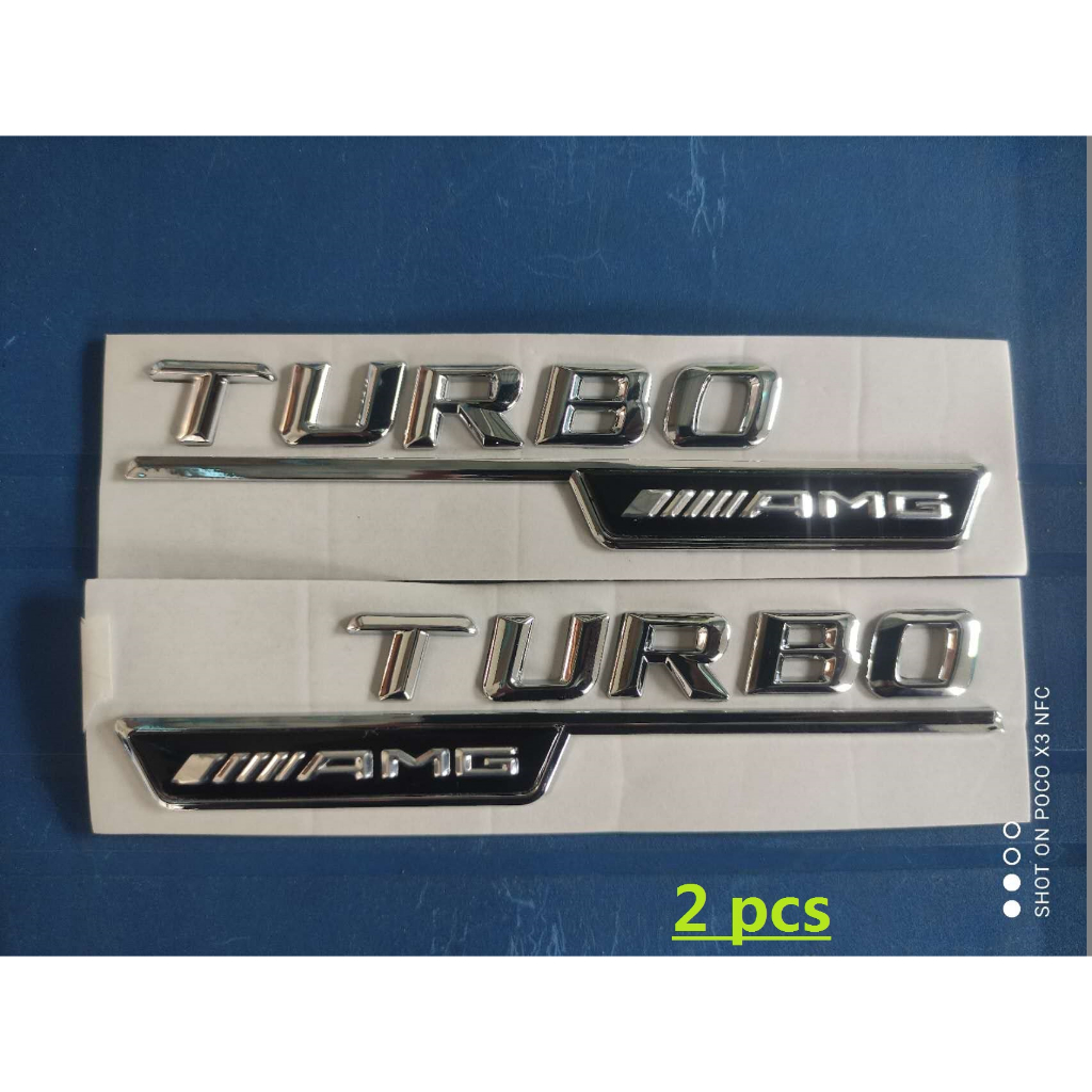 AMG 4MATIC TURBO 3D Glossy Black Chrome Quality Emblems For MERCEDES ...