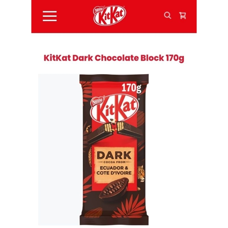 KIT KAT LUXURY LIMITED EDITION Dark Cocoa from Ecuador 170gm (Made in ...