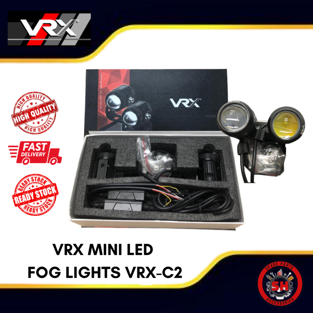 VRX Mini LED Auxiliary Fog Lights Spotlight Mini Set 2 in 1 VRX (Ready ...