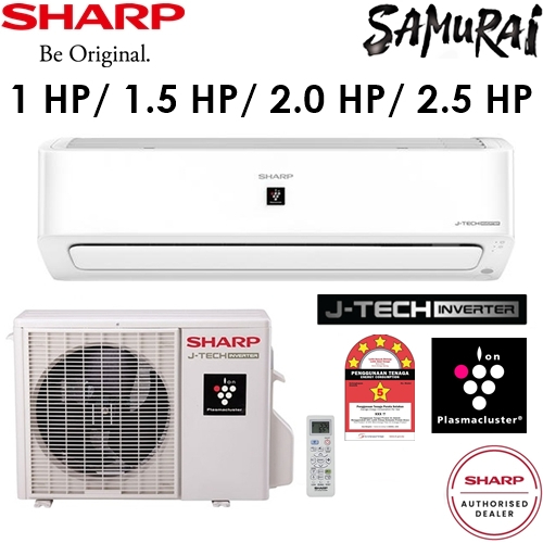 SHARP J- TECH INVERTER PLASMACLUSTER AIR CONDITIONER 1.0HP AHXP10YMD/ 1.5HP AHXP13YMD/ 2.0HP ...