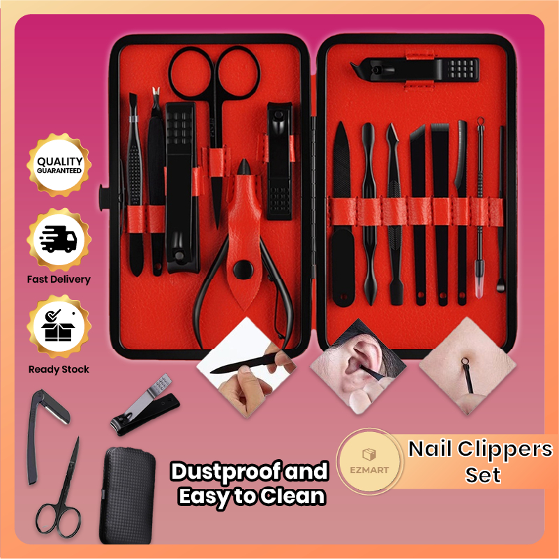 Manicure Nail Ear picker Care Clippers Pedicure Set Cutter Scissors Set ...