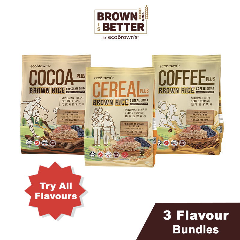 ecoBrown’s Plus Series Mix Flavours Bundle (3 Packs) | Healthy Grain ...